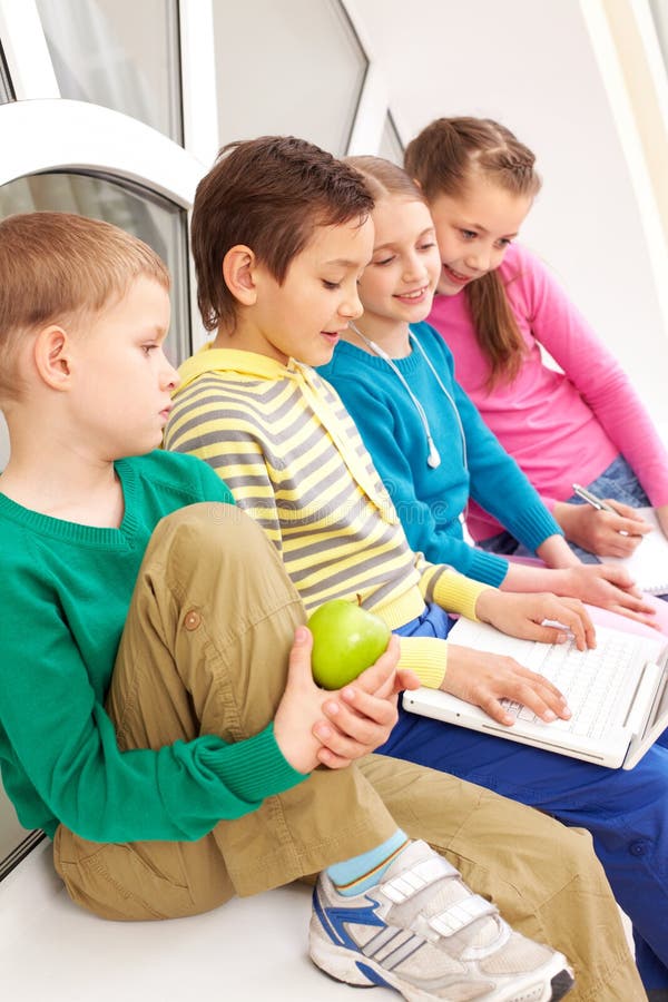Children Using Kids Smartphone Stock Photo - Image of kids, learning ...