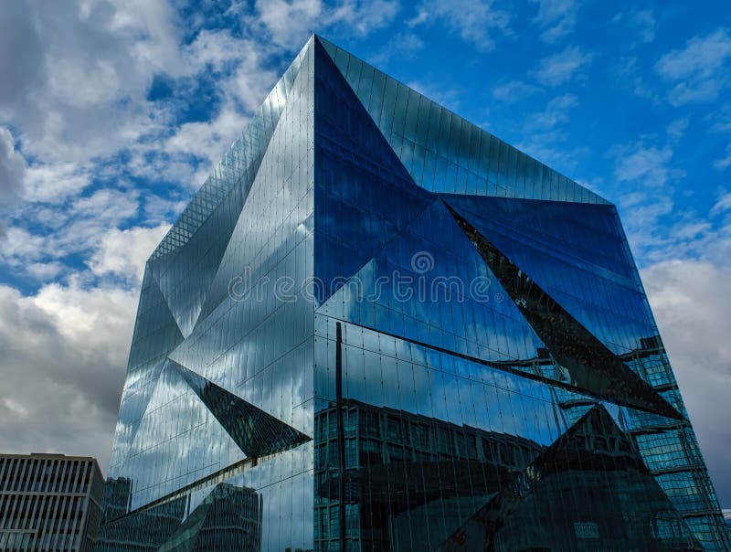 A Smart Futuristic Office Building Located in Central Berlin. Stock ...