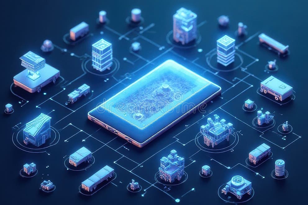 Smart Gadgets and IoT: How they Interact Stock Illustration ...