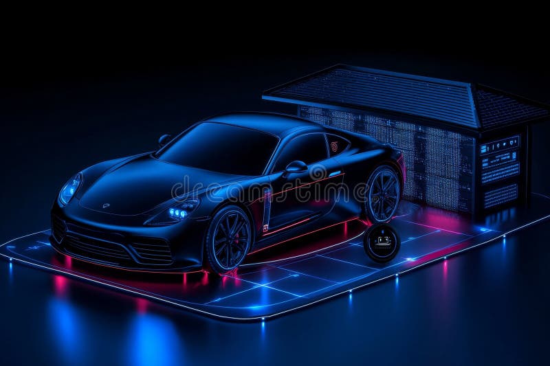 Smart Garage Security Innovations are Highlighted in a Futuristic ...