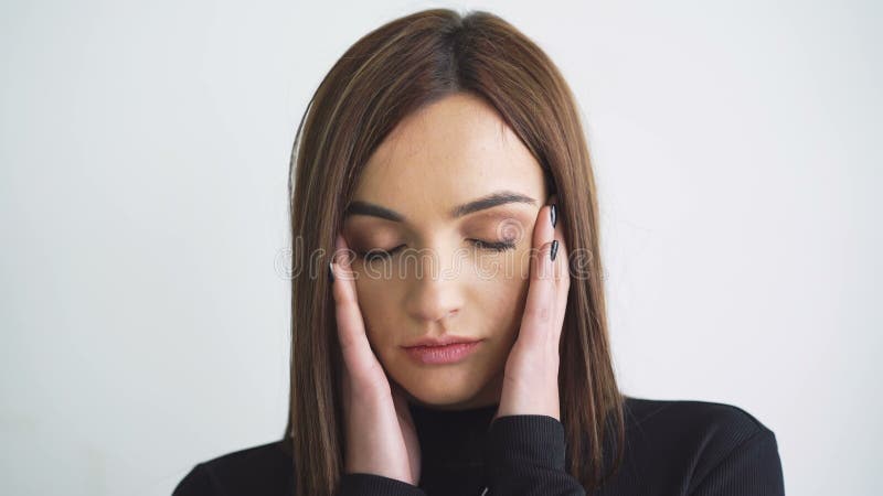 Smart Girl Having Headache in 4K Stock Footage - Video of exhaustion ...