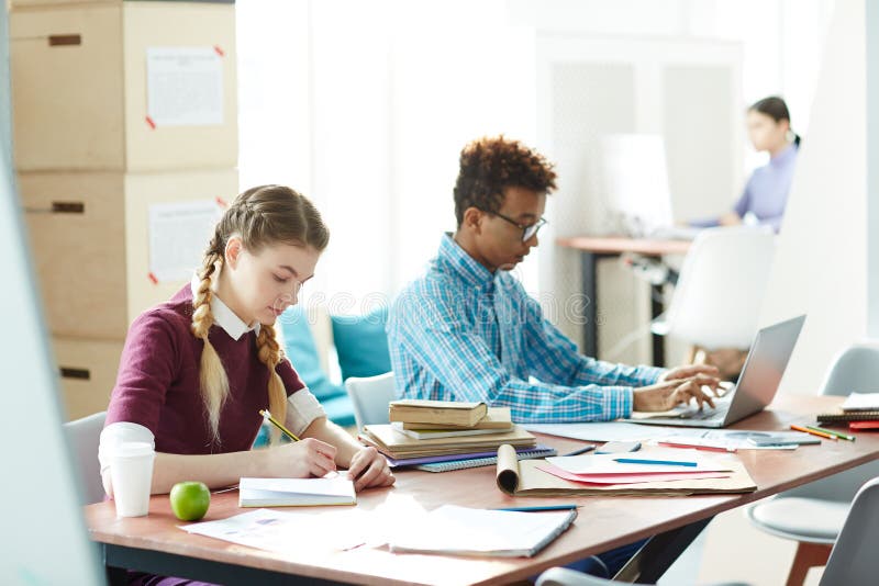 Work in library stock image. Image of organization, clever - 116445799