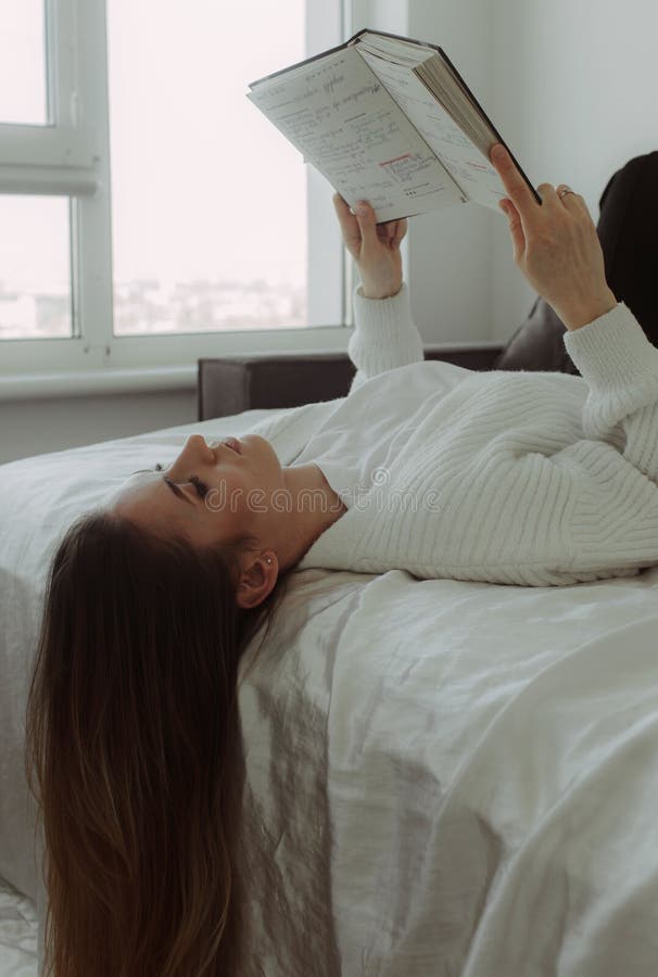 Photo with Place for Text. Efficient Young Millennial Girl Sitting on a ...