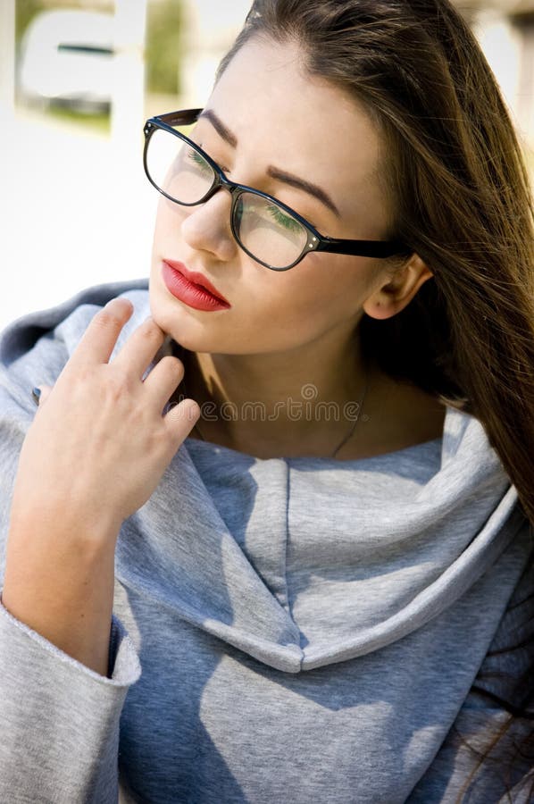 Smart girl portrait stock image. Image of nice, smile - 59650351