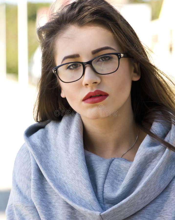 Smart girl portrait stock photo. Image of outdoor, gorgeous - 59650374
