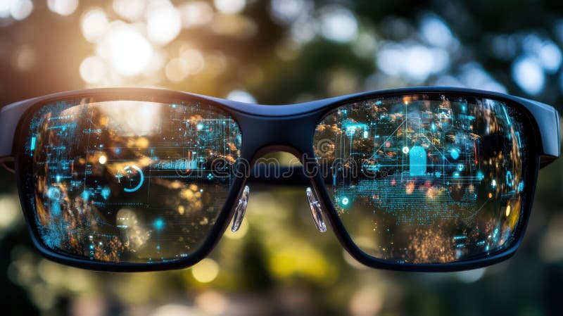 Smart Glasses Displaying Augmented Reality Features in an Outdoor ...