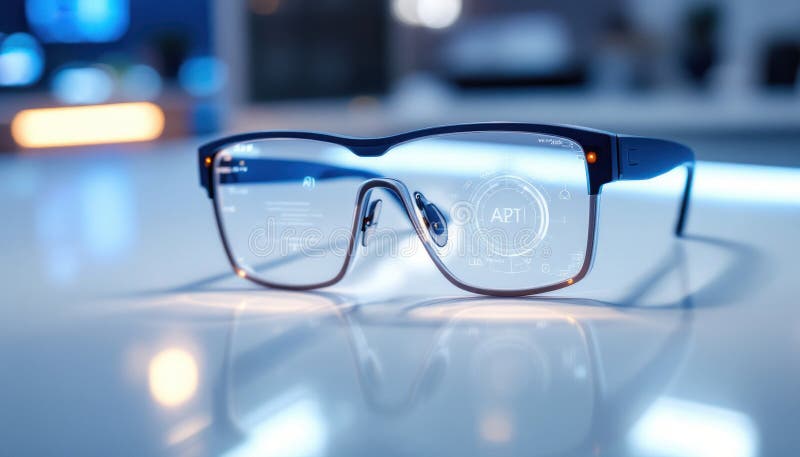 Smart Glasses with Futuristic Interface Stock Image - Image of ...