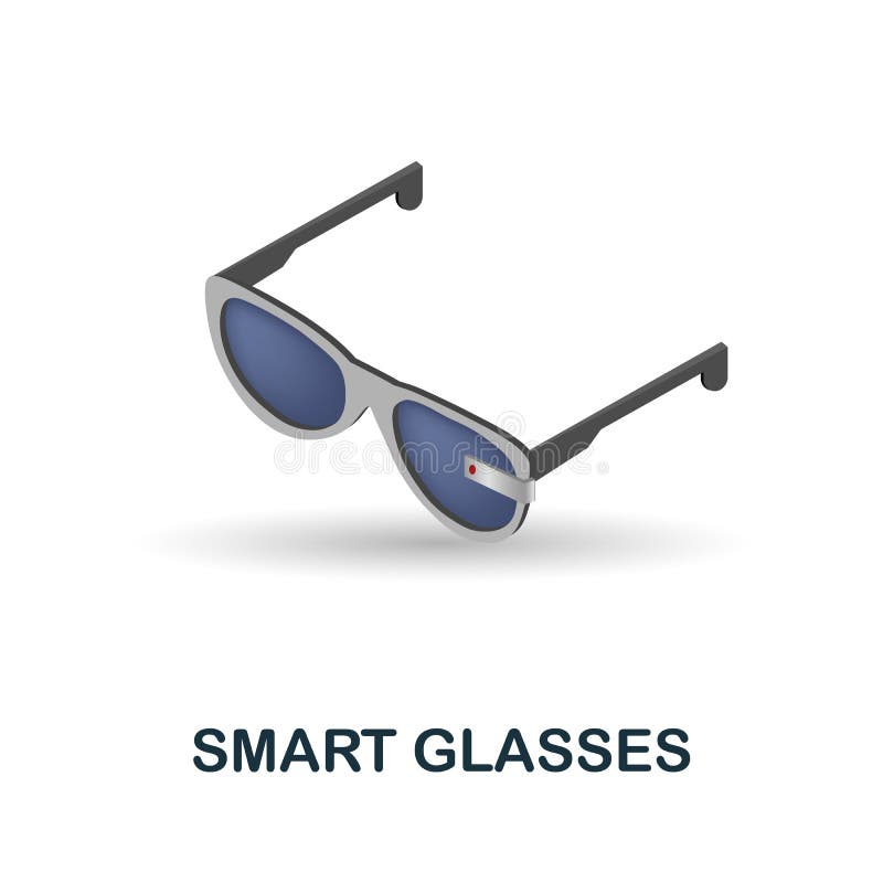 Smart Glasses Icon 3d Illustration From Artificial Intelligence Collection Stock Vector