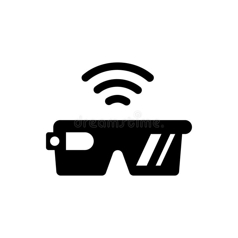 Smart glasses icon stock vector. Illustration of glasses - 224183826
