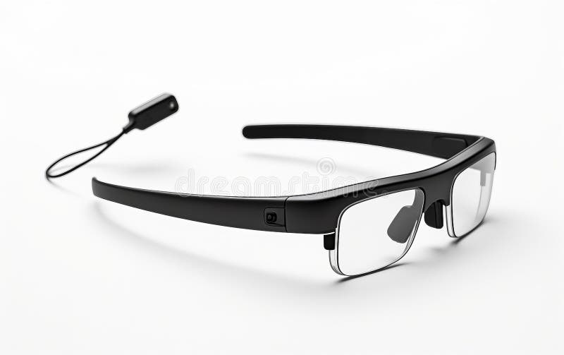 Smart Glasses on White Background Stock Illustration - Illustration of ...