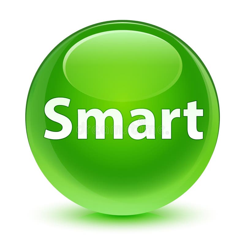Smart Glassy Green Round Button Stock Illustration - Illustration of ...