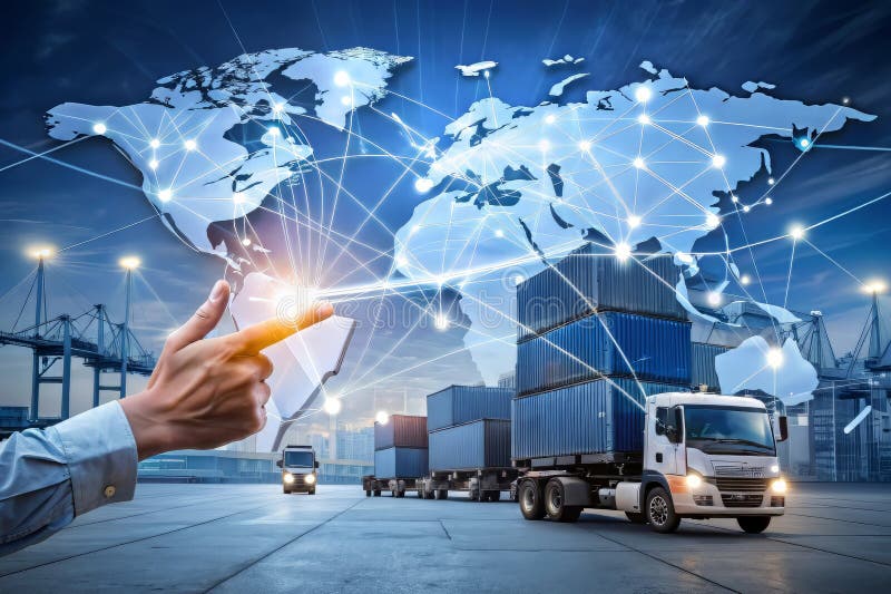 Smart Global Logistics Network Seamless Cargo Delivery Industrial ...