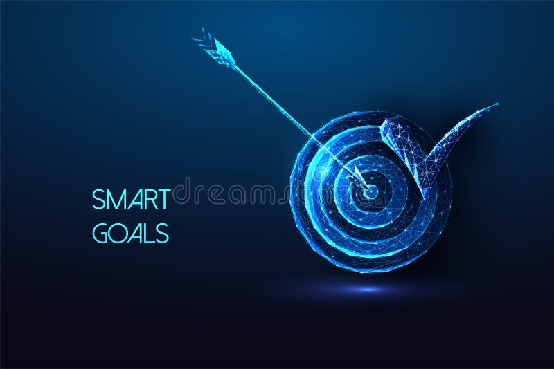 Smart Goals, Excellent Performance, Focus Futuristic Concept with ...