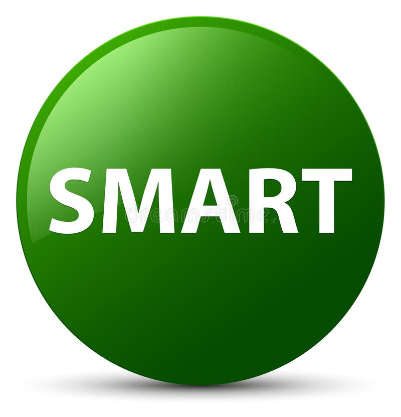 Smart green round button stock illustration. Illustration of round ...
