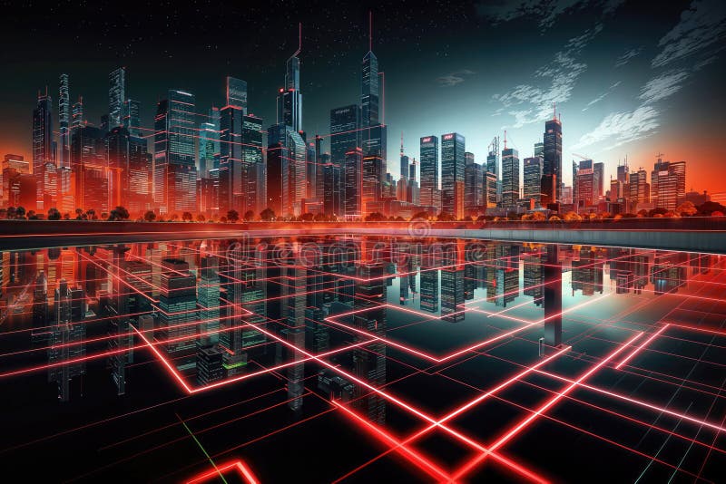 Smart Grid City Scape: an Abstract Illustration with Global ...