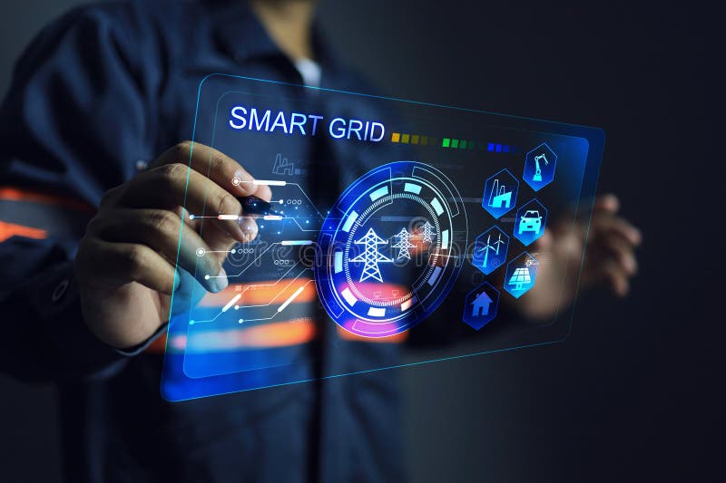 Smart grid concept stock image. Image of engineer, house - 294029077