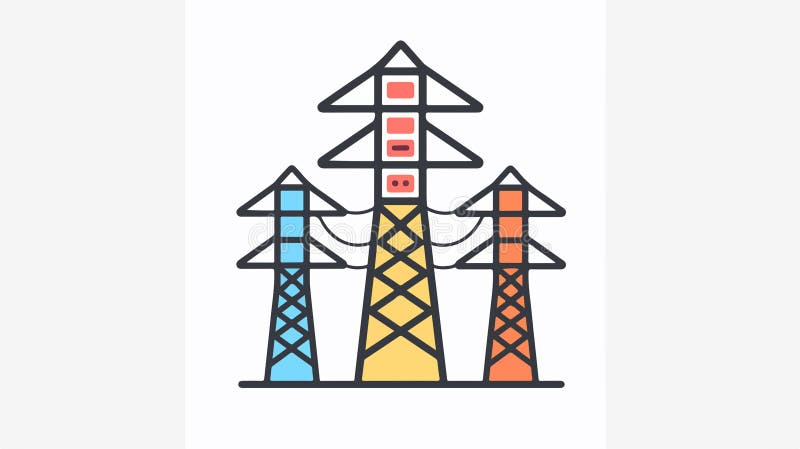 Smart Grid Energy Icon for Sustainable Technology Solutions Stock ...