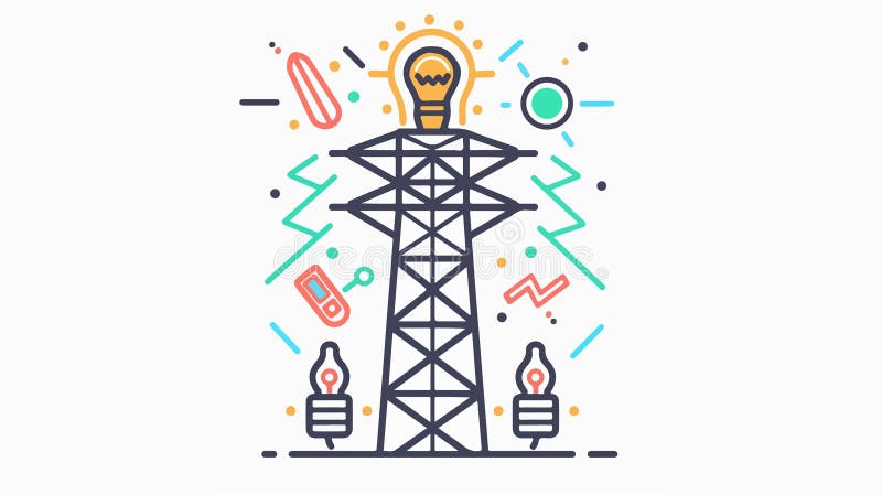 Energy Grid Icon: Power Generation, Electricity Network Concept for ...