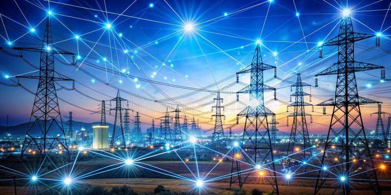 Smart Grid Infrastructure Managing Electricity Distribution Generative ...