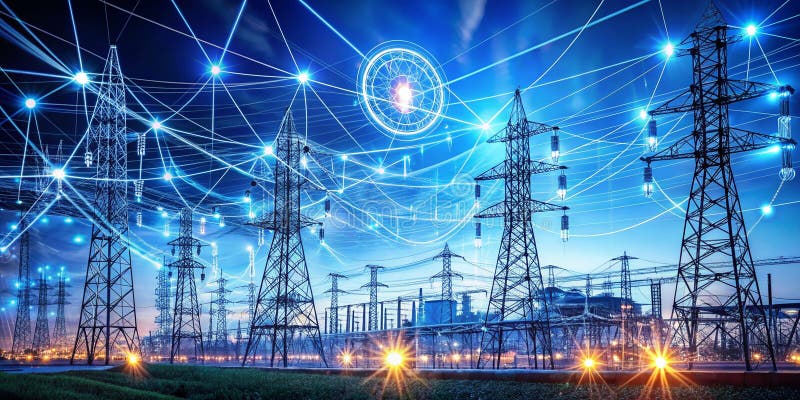 Smart Grid Infrastructure Managing Electricity Distribution Generative ...