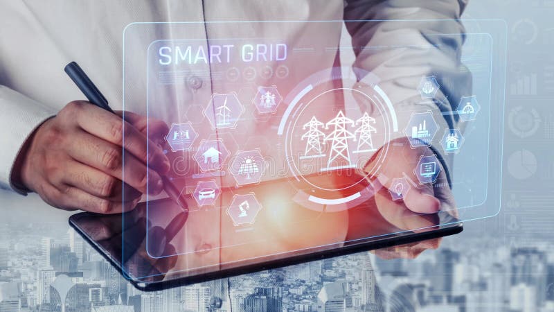 Smart Grid Infrastructure and Renewable Energy Integration Marrow Stock ...