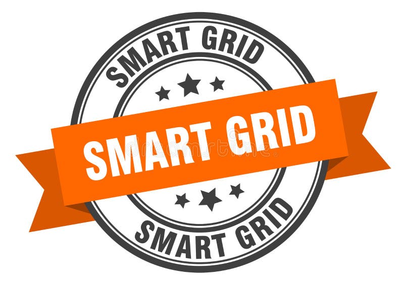 Smart Grid Label. Smart Grid Round Band Sign Stock Vector ...