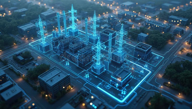 Ai Controlled Smart Grid Visualization Stock Photos - Free & Royalty ...