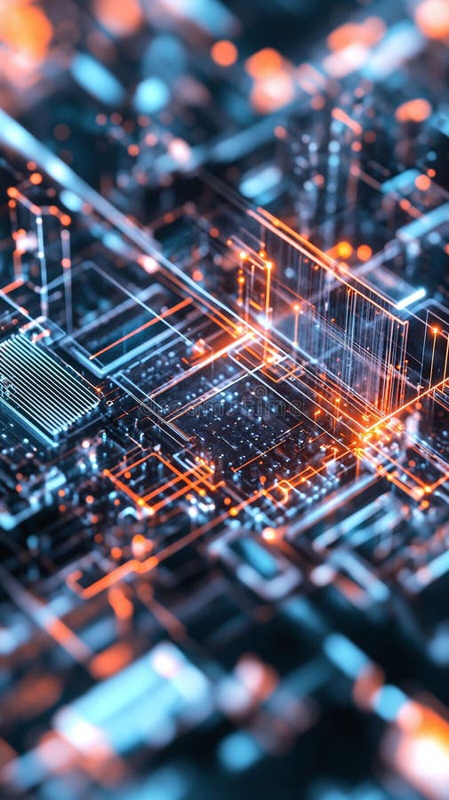 A Smart Grid Powering a Futuristic City Visualized with Glowing 5G ...