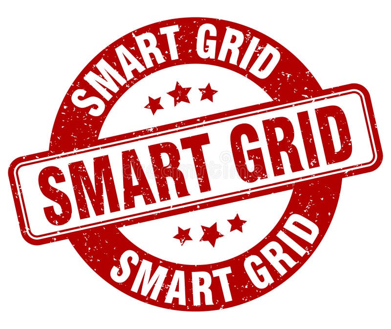 Smart Grid Stamp. Smart Grid Label. Round Grunge Sign Stock Vector ...