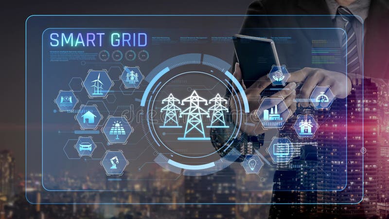 Smart Grid Infrastructure and Renewable Energy Integration Marrow Stock ...