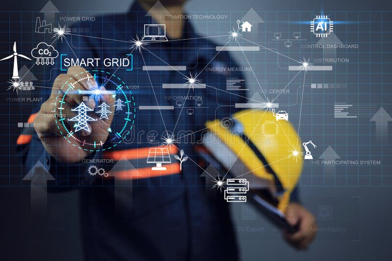 Smart Grid Technology stock photo. Image of transmission - 294326074