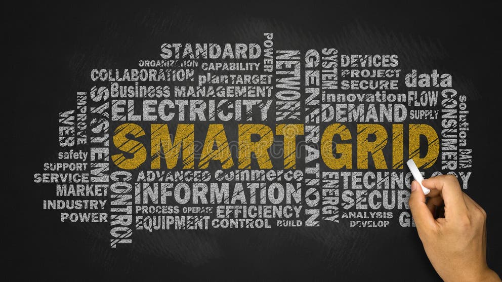 Smart grid word cloud stock photo. Image of technology - 52344322