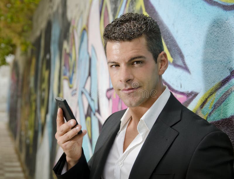 Smart guy in the city stock photo. Image of beauty, grabbing - 34284462