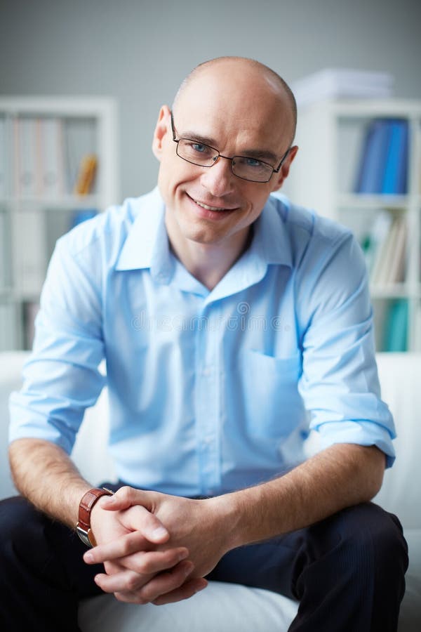 Man in eyeglasses stock image. Image of employee, modern - 34795653