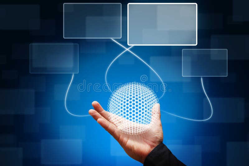 Hand Hold the Digital World Stock Image - Image of technology, earth ...