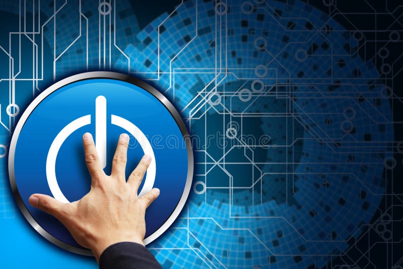 Smart Hand Touch on Home Icon from Smart Phone Stock Photo - Image of ...