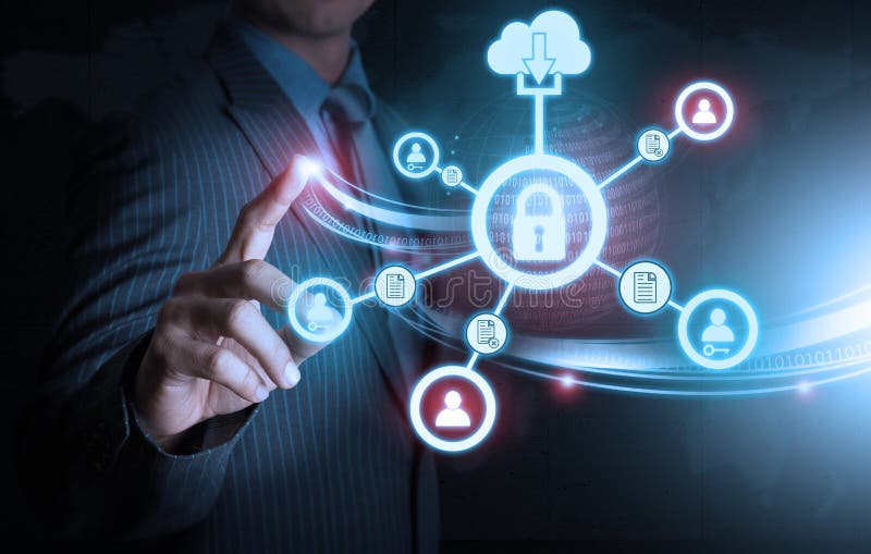 Smart Hand Holding World Futuristic Connection Technology With Finger ...