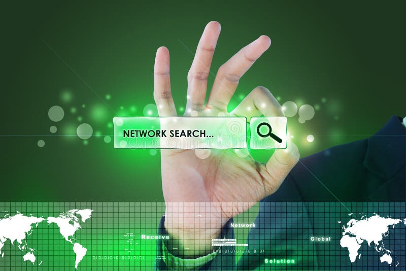 Smart hand grab the globe stock illustration. Illustration of point ...