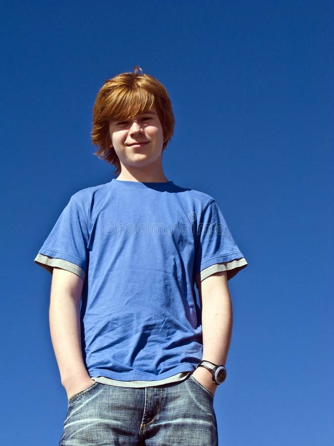 Smart Happy Smiling Young Boy Stock Image - Image of america, summer ...