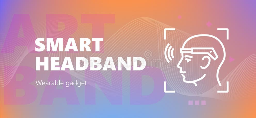 Smart Headband Wearable Emblem Stock Vector - Illustration of symbol ...