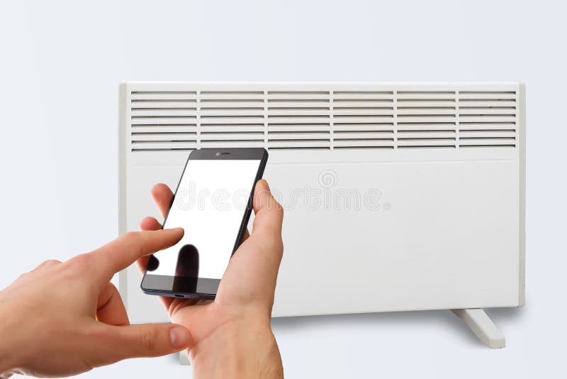 Smart Heater Con Control by Phone App. Smart Home with the Smart ...