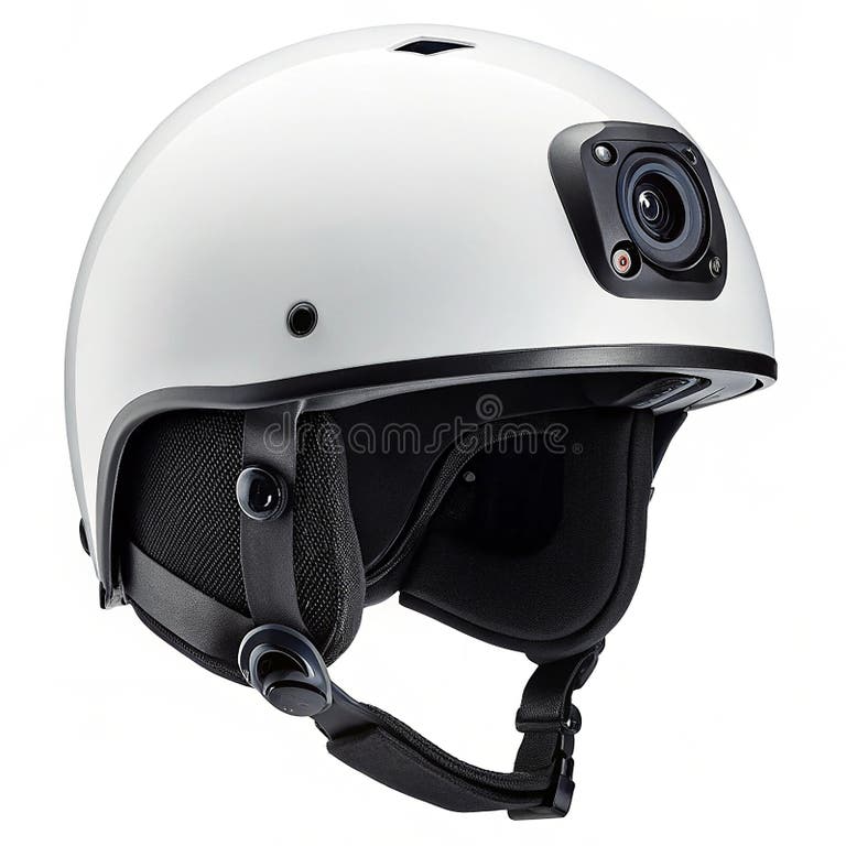 Smart Helmet with Camera and Comms System for Cyclists Stock ...