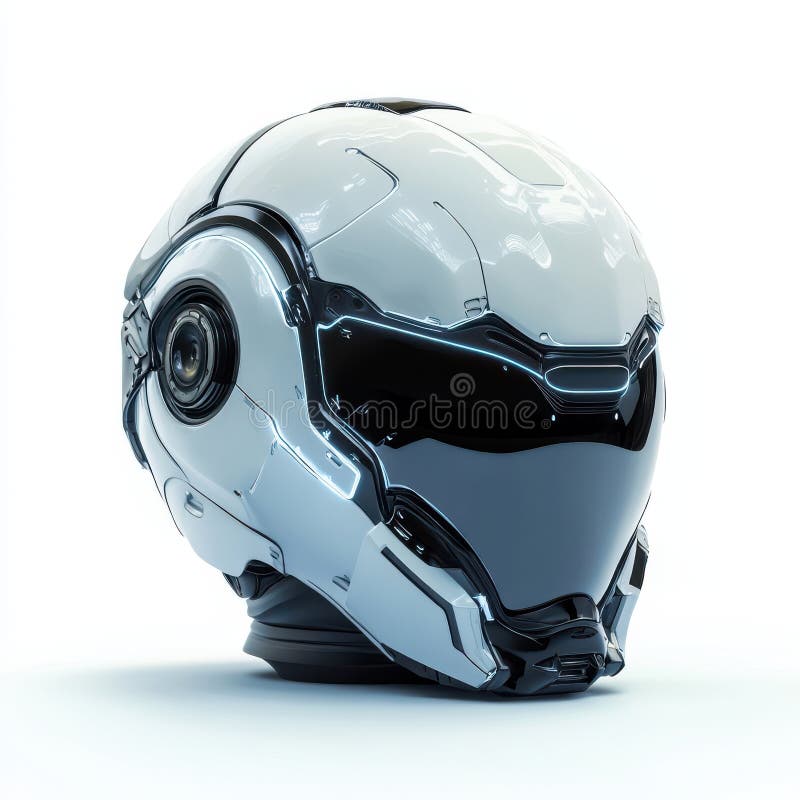 A High-tech Smart Helmet Featuring Built-in Communication Isolated on ...