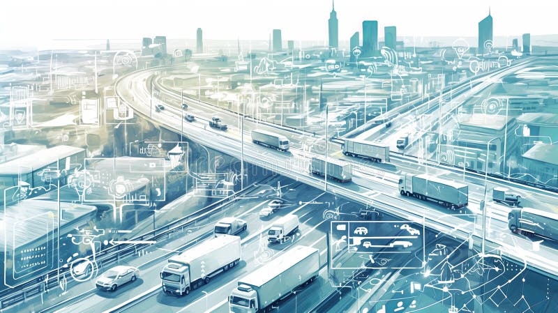 Smart Highways and Integrated Systems Showcasing Future Urban Transportation Concepts Stock ...