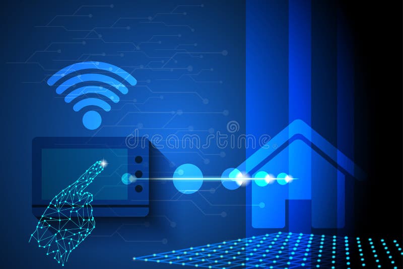 Touch Fingers To The Screen Smart Home Controlled Public Utility ...