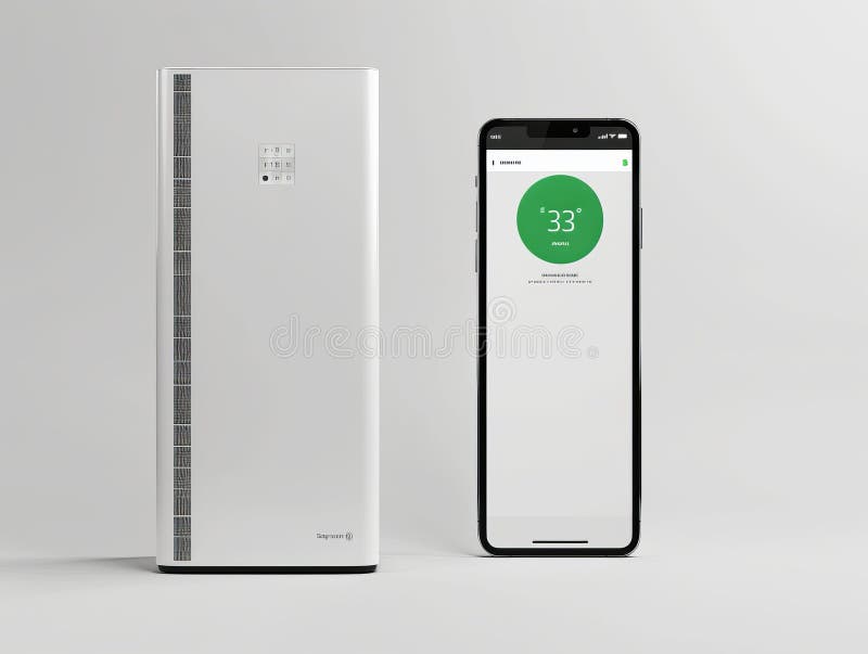 Smart Home Air Purifier Ac Temperature Control Banner Mockup with Copy ...