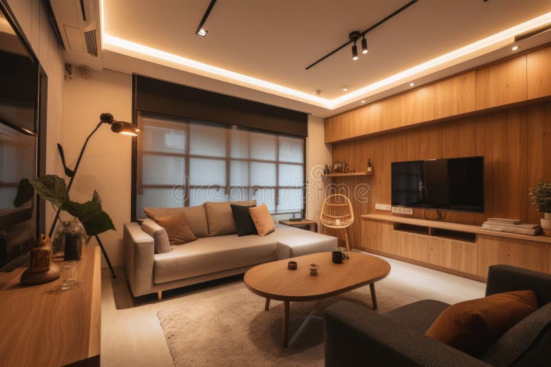 Smart Home with Ambient Lighting and Music, Ready for Welcome and ...