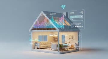 Smart Home Analytics Dashboard Interface Concept Stock Illustration - Illustration of icon ...