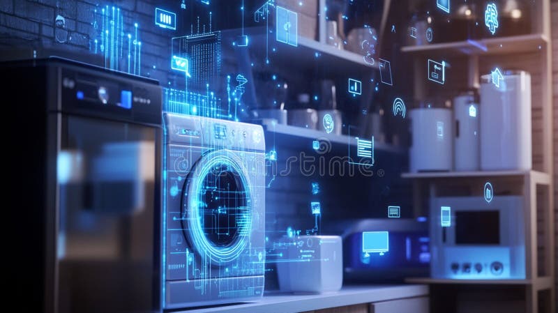 Smart Home Appliances Modern Technology Digital Kitchen Futuristic ...