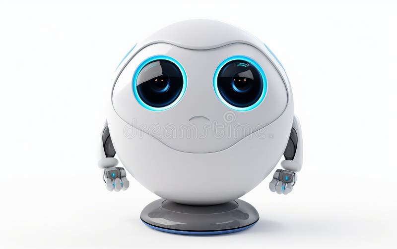 Smart Home Assistant on White Background Stock Illustration ...